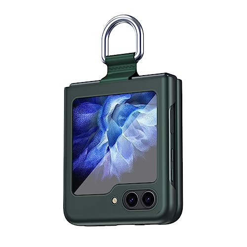 Kowauri for Samsung Galaxy Z Flip 5 5G Case with Ring,Slim Anti-Fall Shockproof Protective Phone Cover Case for Samsung Galaxy Z Flip 5 5G 2023 (Green)