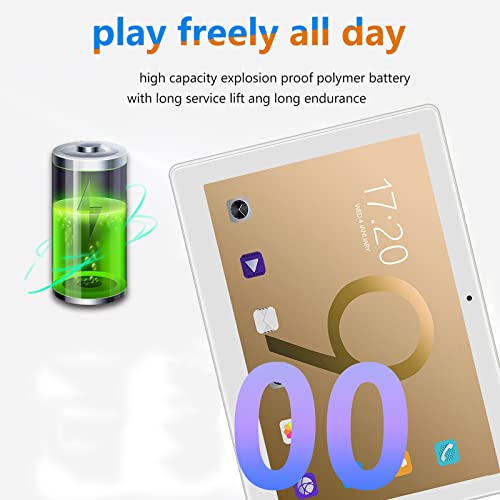 CQCYD Upgraded 10.1 inch Tablet Computer 2+16G 10 Core Android Tablet Ultra-Thin High-Definition Screen Learning Game Video Office Tablet Supports SIM Communication Function