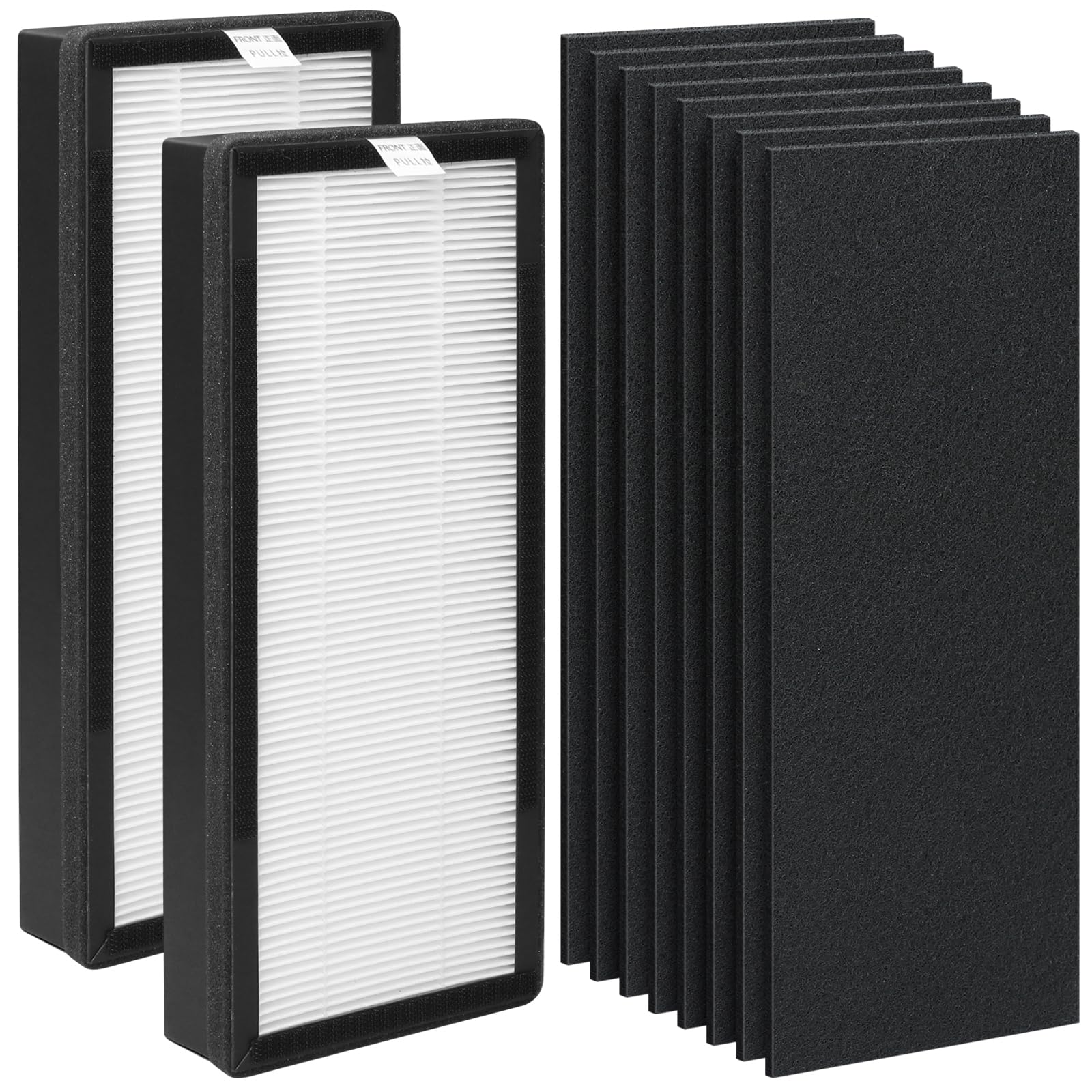 Breabetter 2 Pack 8000 Replacement Filters with 8 Premium Activated Carbon Pre-Filters, Compatible with VEVA Elite Pro Series 8000 Air Cleaner Purifier