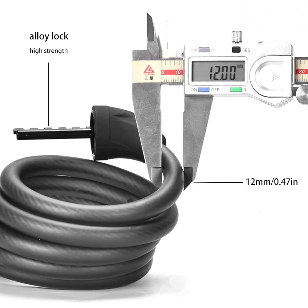 Bike Lock Cable Bike Locks with Combination Bicycle Lock 5ft(1.5m) Long Anti-Theft Resettable Bicycles Electric Bicycles Baby Strollers Kayaks Gate