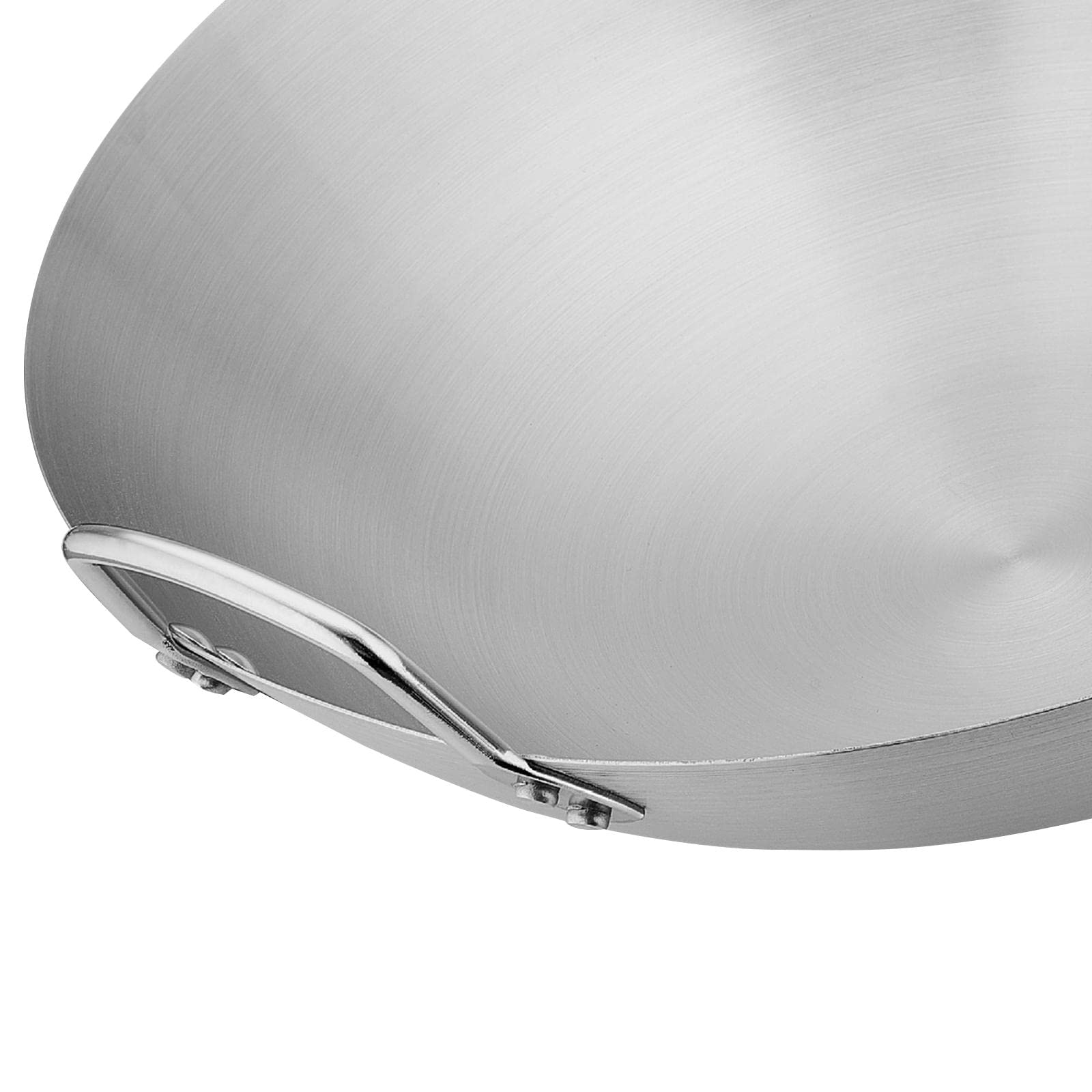 YWJLQH Stainless Steel Dual Handle Wok Pan for Grilling Crispy Potatoes and Omelettes, 30cm