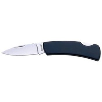 GIFTS INFINITY Maxam Lockback Knife Stainless Steel Handle Custom Black Finish Laser Engraving 3-1/2inch Closed