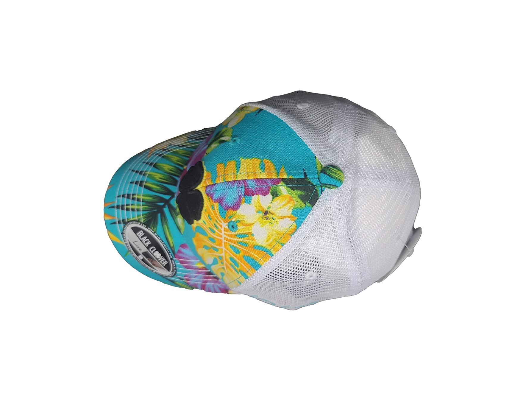 Black Clover Island Lu 5 - Black/Yellow/Tropical/White Mesh - Adjustable