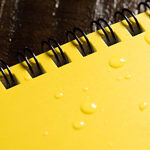 Rite in the Rain All Weather Spiral Notebook, 4 5/8" x 7", Yellow Cover, Birders Journal (No. 195)