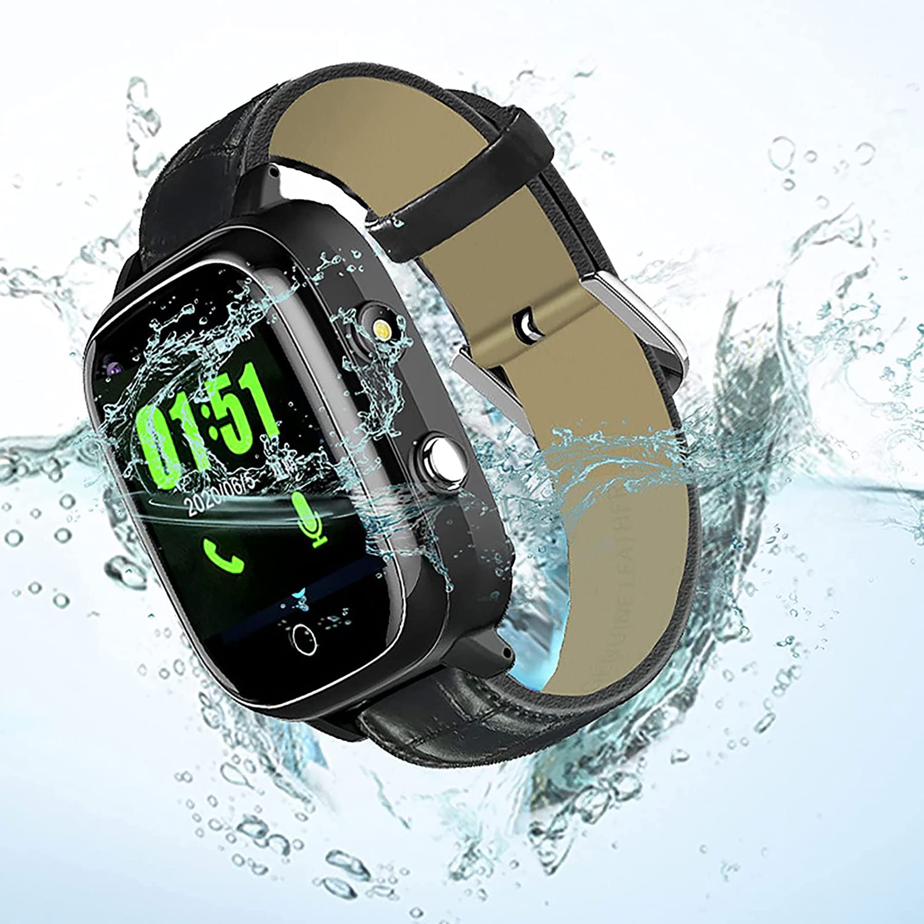 CRADZZA Smart watch with fall detection The elderly men and women for dementia with text messages and calls iOS and Android