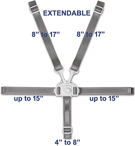 High Chair Straps, Replacement Harness Straps for Most 5 Point High Chairs