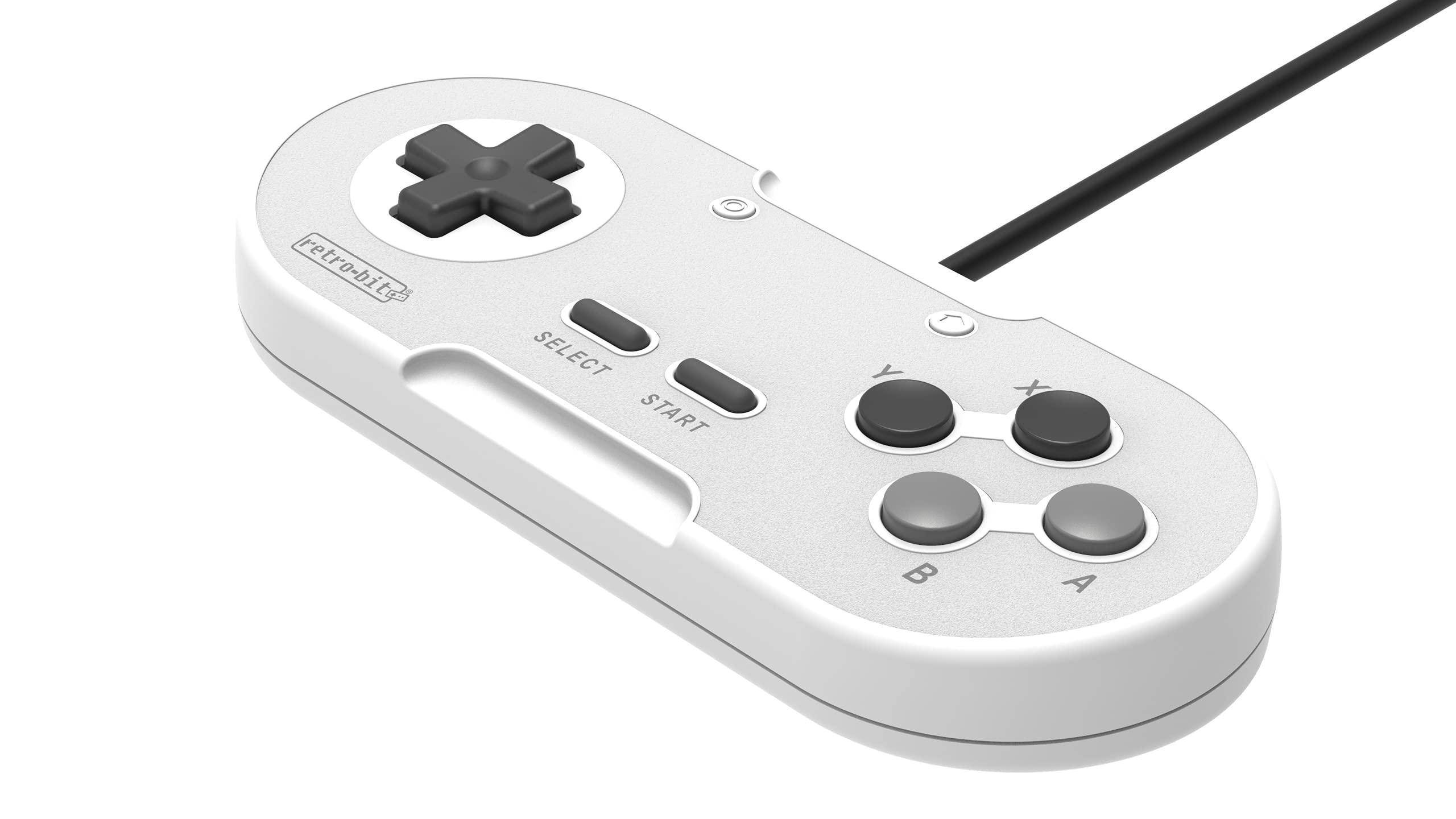 Retro-Bit Legacy 16 Wired USB Controller - Features Home, SS & ZL/ZR Buttons - for Switch, PC, MacOS, RetroPie, Raspberry Pi - Classic Grey