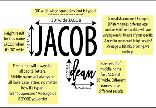 Custom Name Sign - First and Middle Name Sign - Personalized Wood Name Decor, Nursery Decor