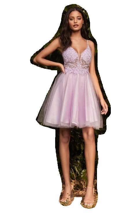 Cinderella Divine CD0190 Short A-LINE Cocktail Dress - Lilac (S)