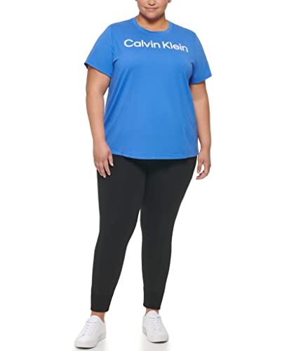 Calvin Klein Performance Women's Active TEE,Blue Wave,3X
