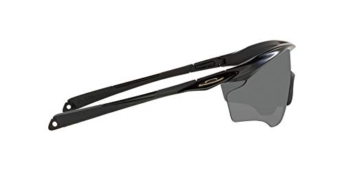 Oakley Men's OO9343 M2 Frame XL Rectangular Sunglasses, Matte Black/Prizm Black Polarized, 45 mm