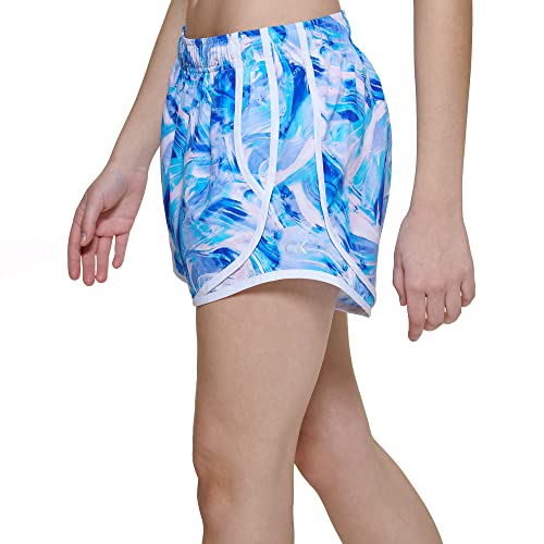 Calvin Klein Performance Women's Drawstring Short W/Pockets and Interior Panty 3 1/2” Inseam, Intermix Hyacinth, Small