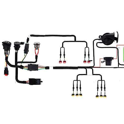 NTHREEAUTO Universal ATV UTV Street Legal Kits, Side-by-Side Turn Signals Kit, Rocker Switch, USB Car Charger, Horn, Hazard Lights Compatible with Polaris Ranger Yamaha Grizzly Honda FourTrax Can-Am