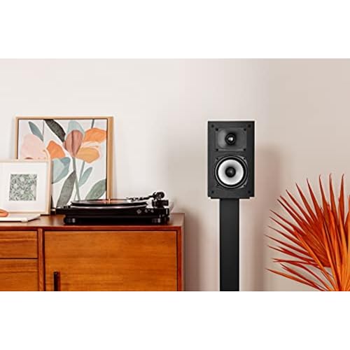 Polk Monitor XT15 Pair of Bookshelf or Surround Speakers - Hi-Res Audio Certified, Dolby Atmos & DTS:X Compatible, 1" Terylene Tweeter & 5.25" Dynamically Balanced Woofer (Pair, Midnight Black)