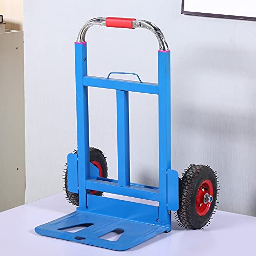 DOUBA Folding Shopping Cart Pull Cargo Trolley Luggage Cart Portable Load King Handling Small Cart Pull Truck Trailer