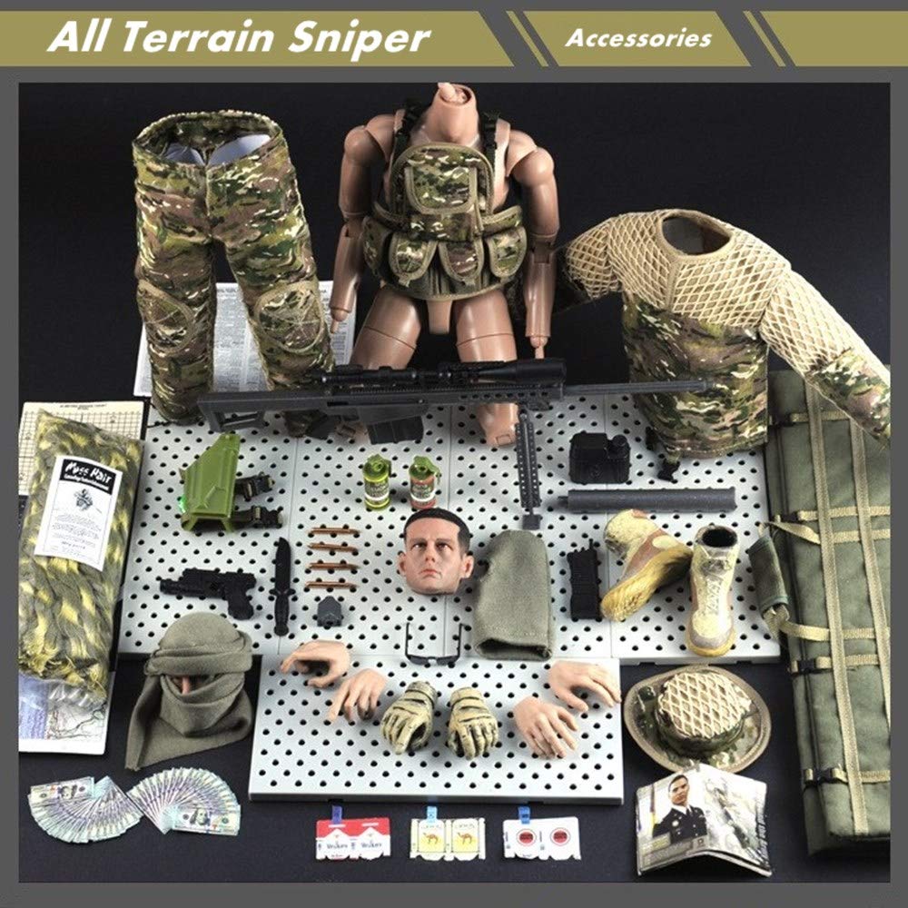 YEIBOBO ! Highly Detail Special Forces 12inch Action Figure SWAT Team (Sniper - All Terrain)