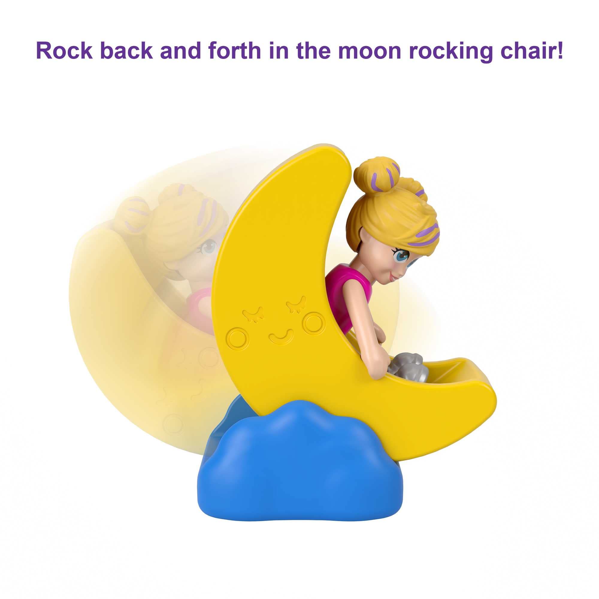 Polly Pocket Dolls and Accessories, Compact with 2 Micro Dolls, 15 Toy Pieces and 1 Fashion Piece, Double Play Space​​​