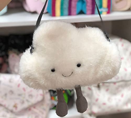 QZUnique Heart Shaped Handbag Women's Faux Fur Crossbody Bag Plush Wallet Purse Chain Shoulder Bag