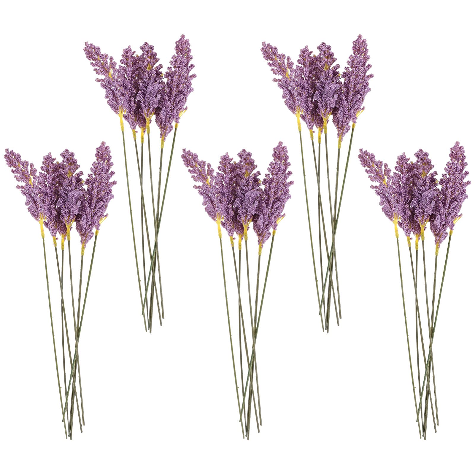 VOSAREA 5pcs Bouquet Plastic Dry Grass Plastic Desktop Wheat Ear Decor Wheat Ear Decoration DIY Wedding Arrangements Decor Flowers Wheat Wheat Ear Home Wheat Ear