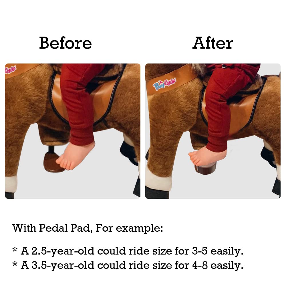 PonyCycle Pedal Pad (for Model U Size3 &4 Ride on Horse Brown, Chocolate) - Brown