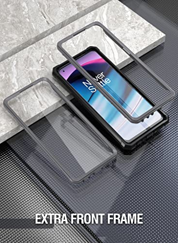 Poetic Guardian Series Case Designed for OnePlus Nord N20 5G, [6FT Mil-Grade Drop Tested], Full-Body Hybrid Shockproof Bumper Cover with Built-in Screen Protector, Black