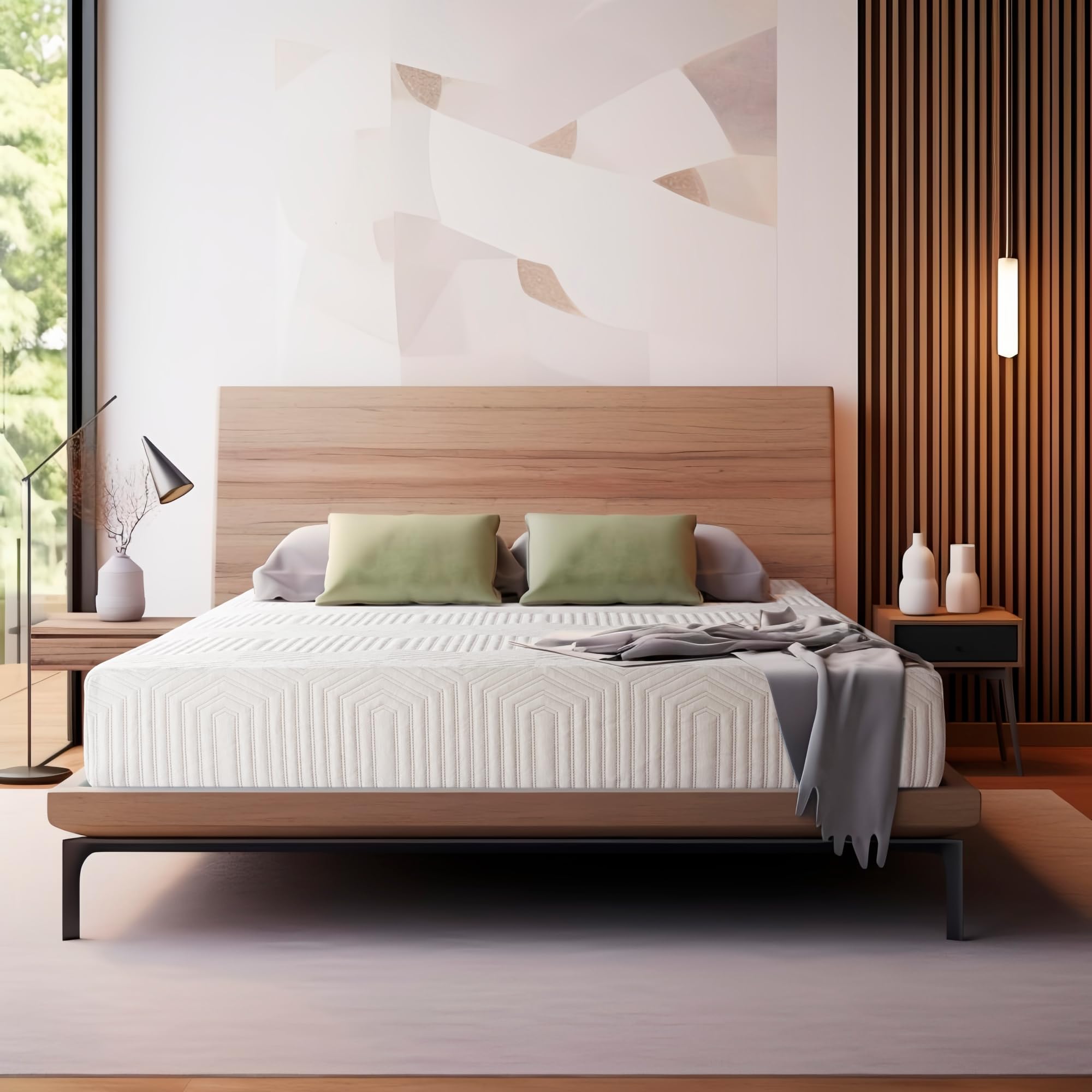 BreezeRest King Mattress 12 Inch Hybrid Mattress Bed in a Box,Medium Soft Cooling Gel Memory Foam Mattress with Individually Innerspring Pocket Coils for Motion Isolation Pressure Relief