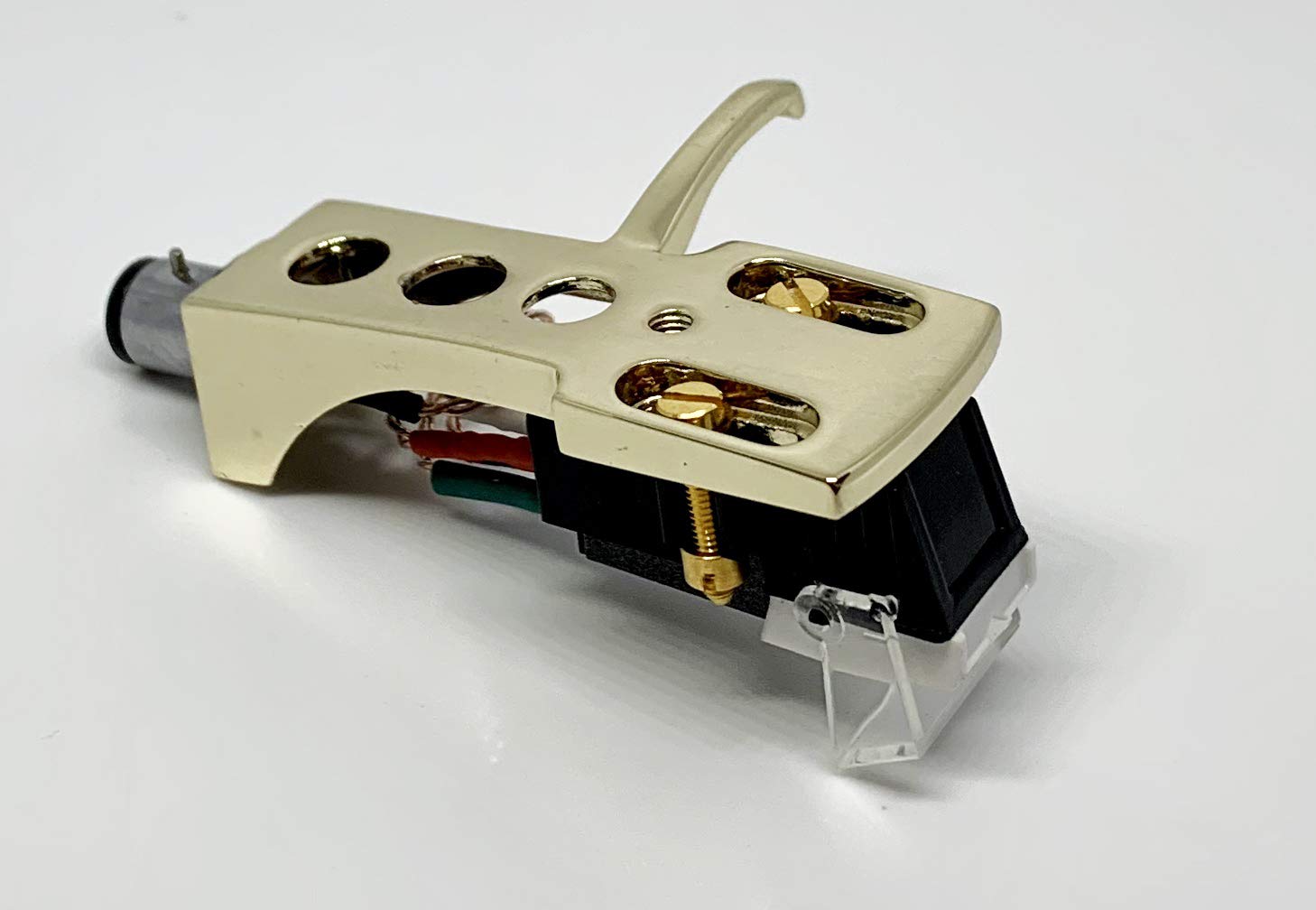 Cartridge and Stylus, Conical needle and Gold Plated Headshell with mounting bolts Technics SL-1200, SL-1210, SL-1600, SL-1610, SL-1700, SL-235, SL-23A, SL-B2, SL-B202