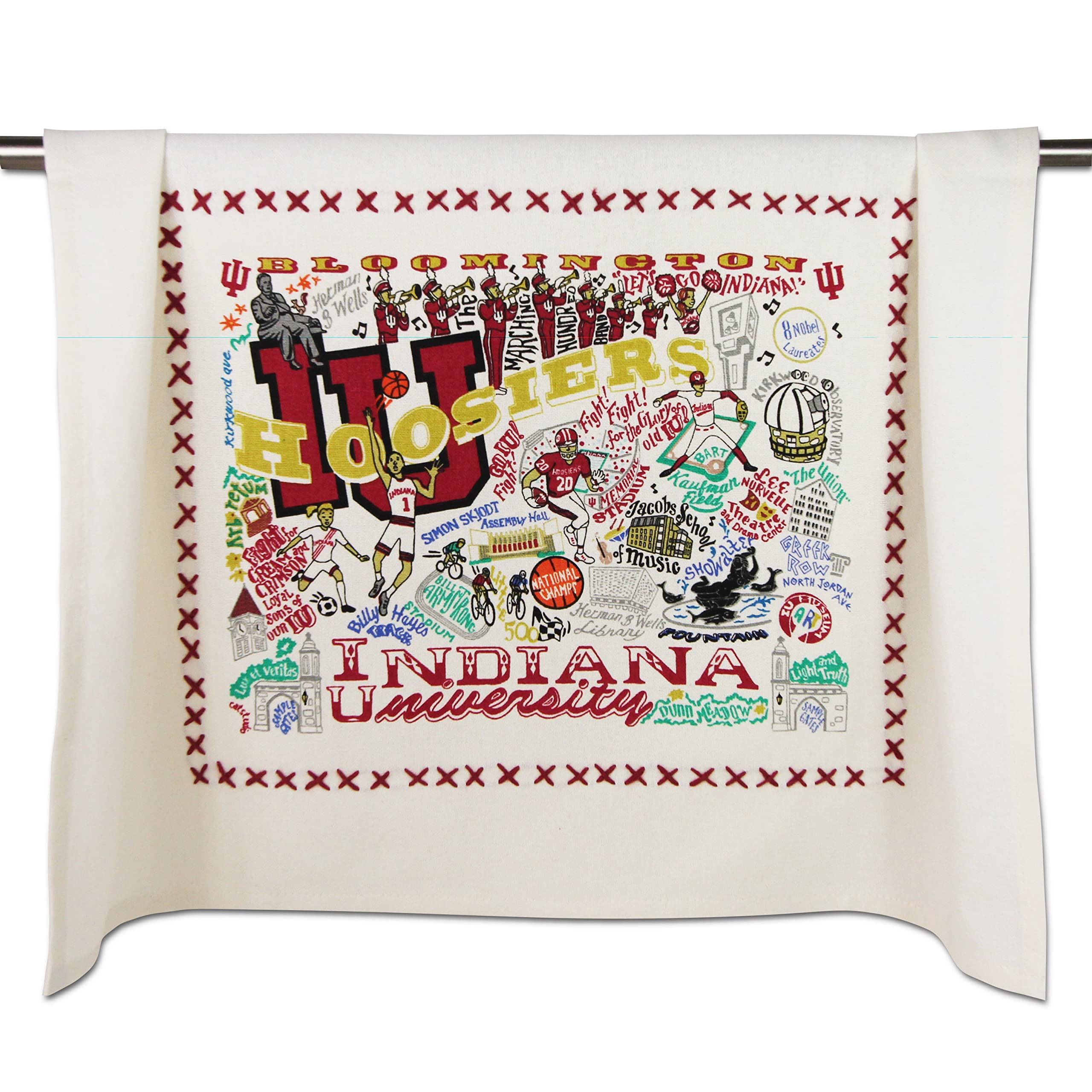 Catstudio Dish Towel, Indiana University Hoosiers Hand Towel - Collegiate Kitchen Towel for Indiana Fans for Graduation, Game Day, Students & Alums