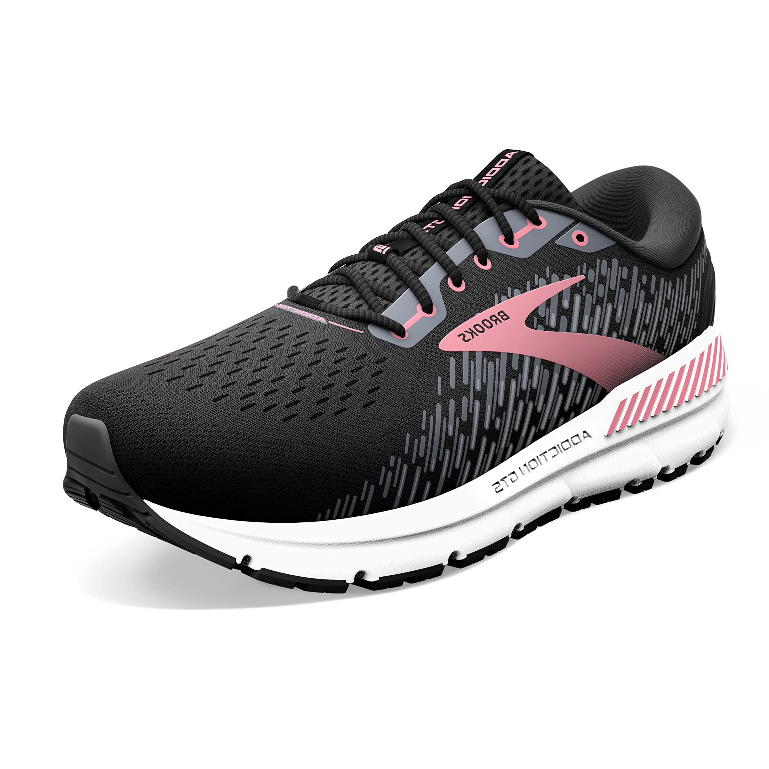 Brooks Women's Addiction GTS 15 Supportive Running Shoe - Black/Ebony/Mauvewood - 10 X-Wide