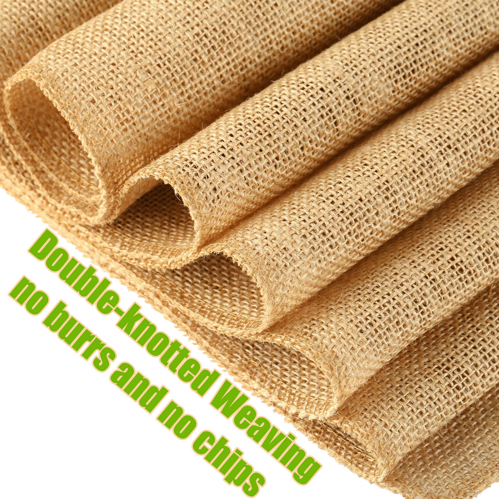 Burlap Table Runners 30x275cm丨Natural Rustic Decor for Weddings, Parties & Home Tablecloth丨Premium Jute Fabric Rolls丨Eco-Friendly Hessian Linens DIY Crafts by KENNUOCAT