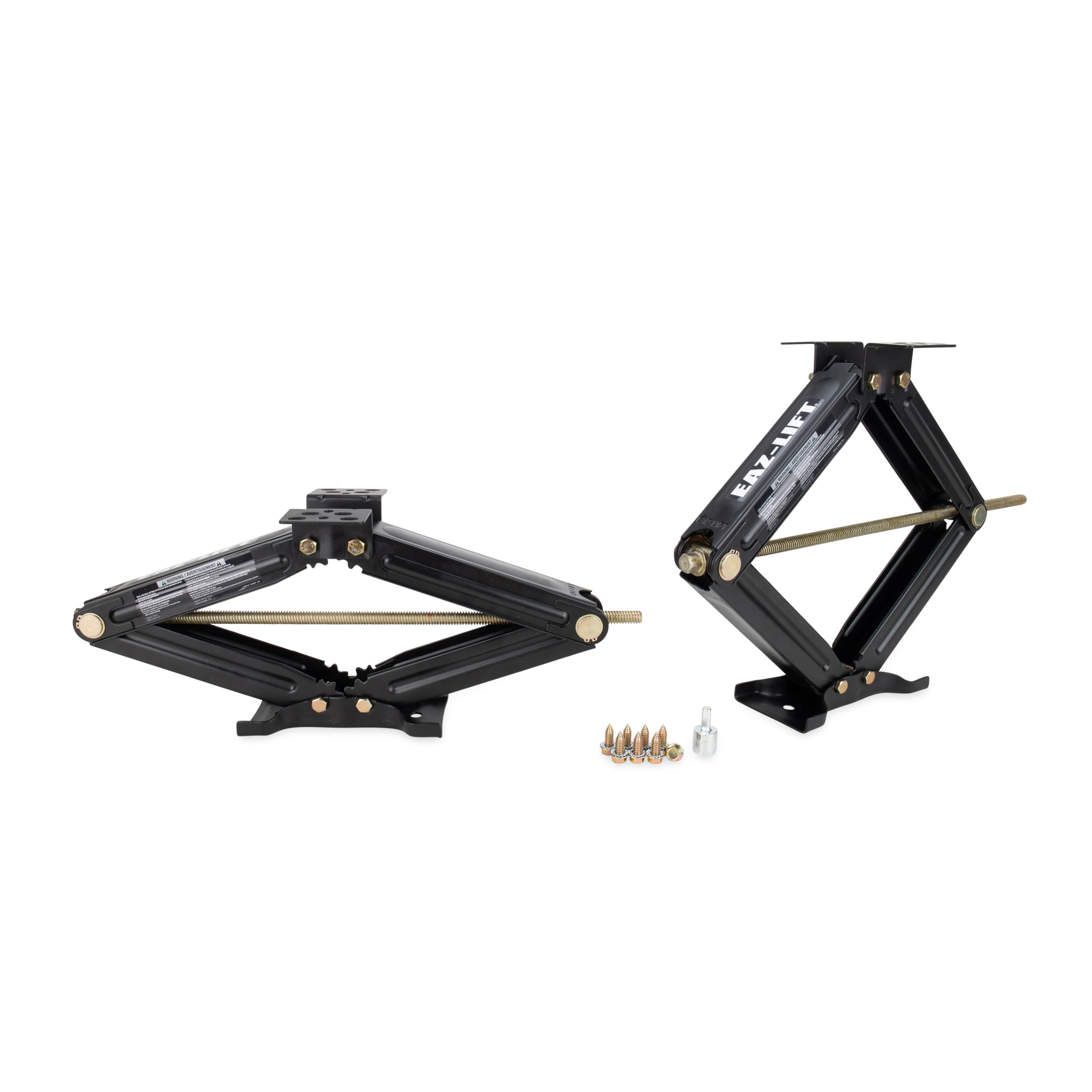 Camco EAZ-Lift 24-inch Heavy-Duty Scissor Jacks - Features 7,500 lb Load Capacity - Heavy-Duty Steel Construction - Set of 2 (48830)