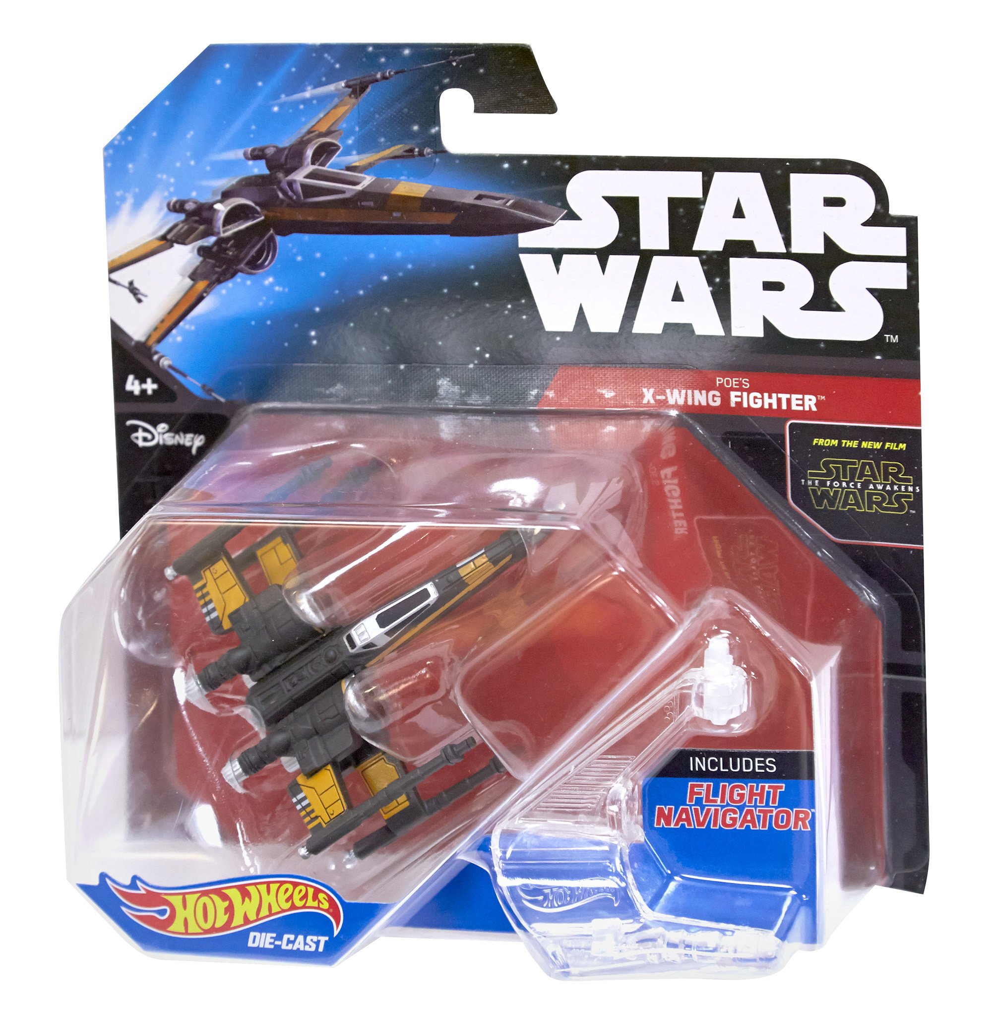 Hot Wheels Star Wars: The Force Awakens Hero Open Wing Orange Starfighter Starship Vehicle