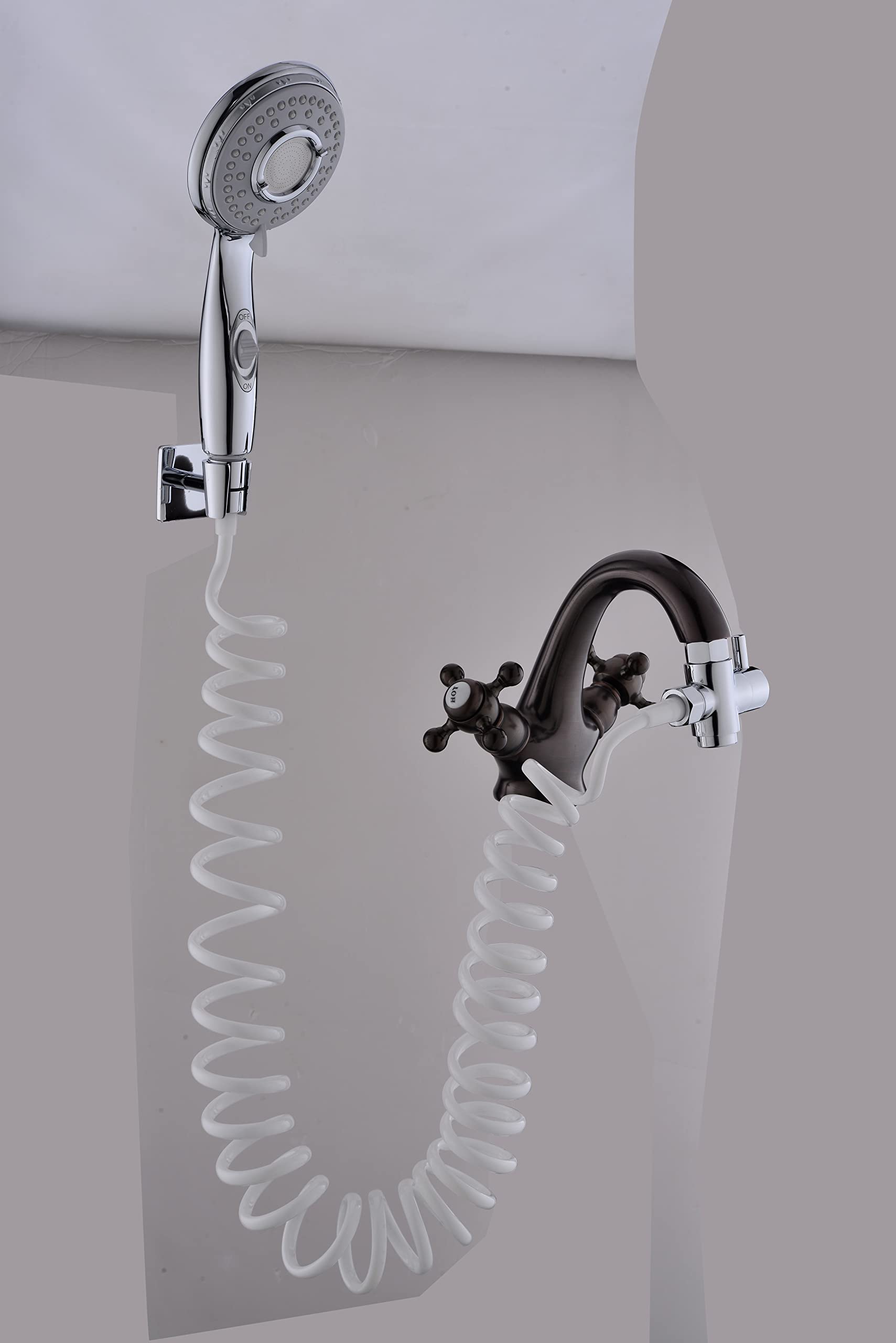 Shower Head Sink Faucet Sprayer for Hair Washing Pet Dog Rinse Baby Shampoo, Hand Held Shower for Bathtub Kitchen Bathroom