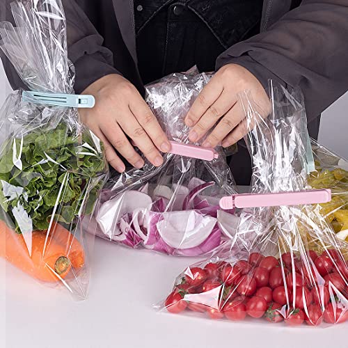 Semjikoy 30 Pack Sealing Clip Bag Plastic Bag Sealing Clips Snack Bag Plastic Sealing Clip 4.7 Inches& 6 Inches