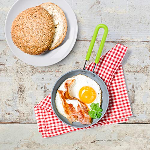 GreenPan Mini Healthy Ceramic Nonstick, 5" Square Egg Pan, PFAS-Free, Dishwasher Safe, Stay Cool Handle, Black