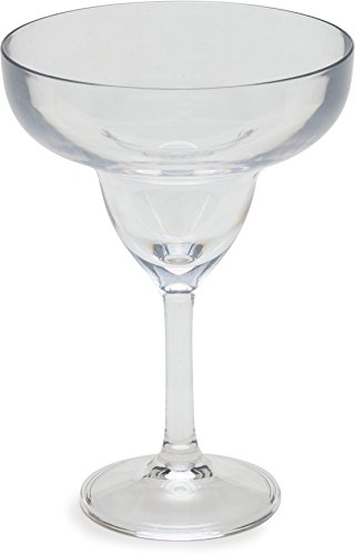 Carlisle FoodService Products Alibi Margarita Glass for Restaurants, Catering, Kitchens, Plastic, 16 Ounces, Clear