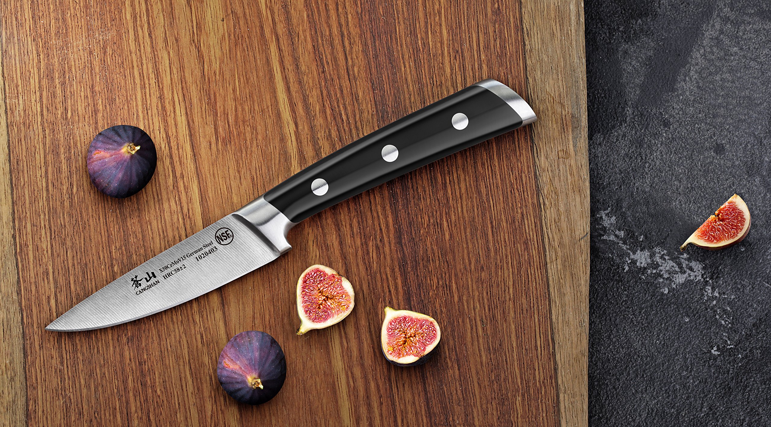 Cangshan S Series 1020403 German Steel Forged Paring Knife, 3.5-Inch Blade