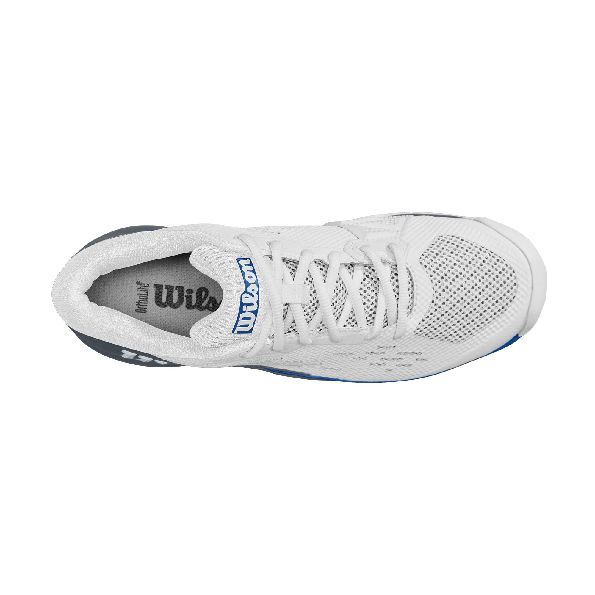 WILSON Men's Rush Pro Ace Pickler Sneaker, White/Grey/Classic Blue, 7.5