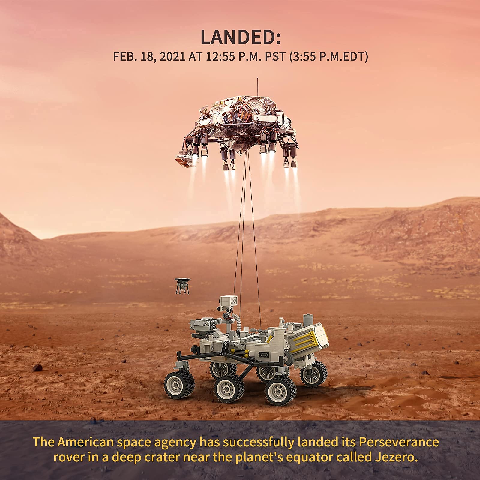 YOUFOY NASA Perseverance Mars Rover Building Kits,Space Rover Explorers Mars Building Toys,Space Station Laboratory Research Model for Kids,Creative NASA Toys(764 PCS)