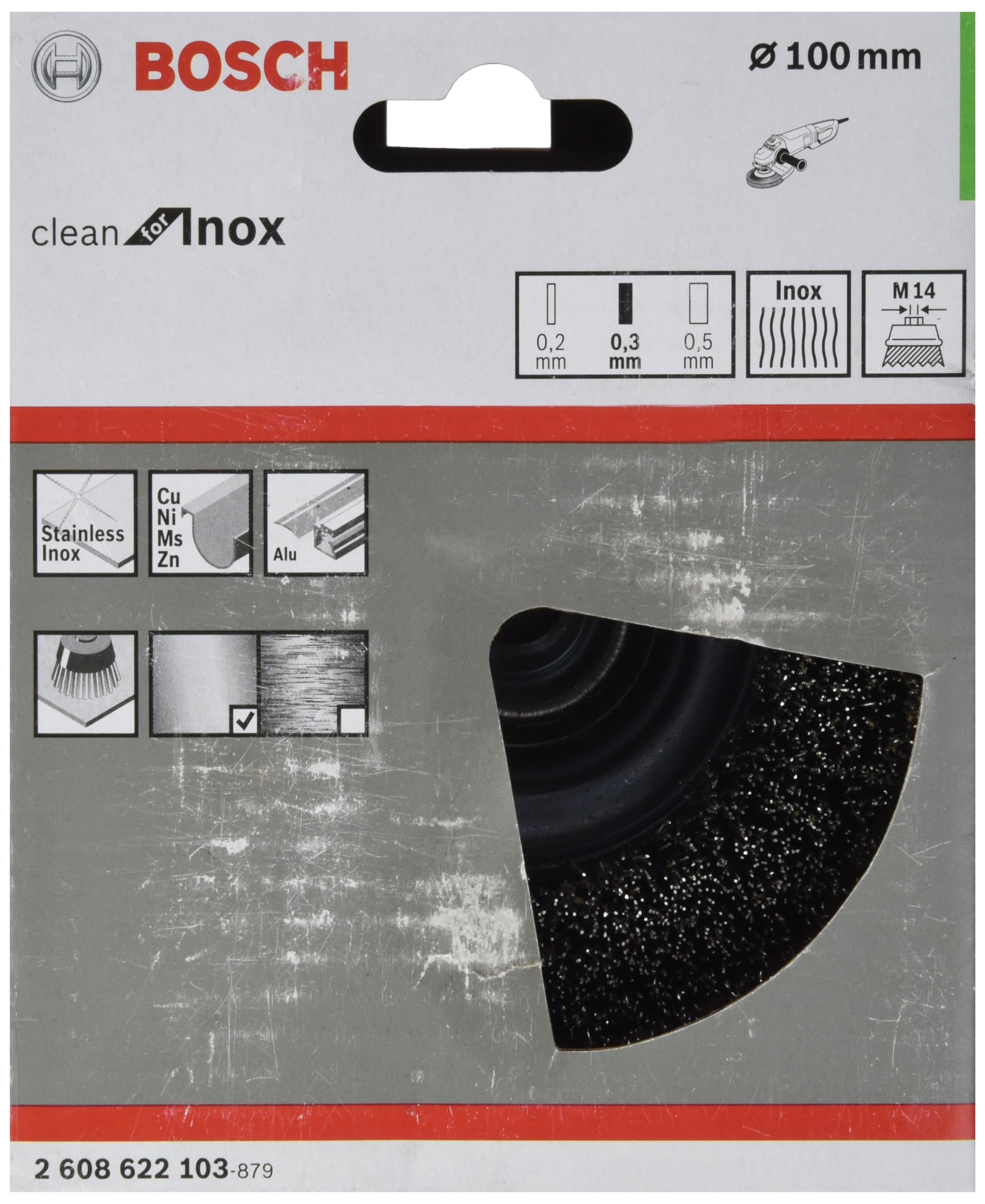 Bosch Professional 2608622103 Wire Cup Brush, Stainless, Silver