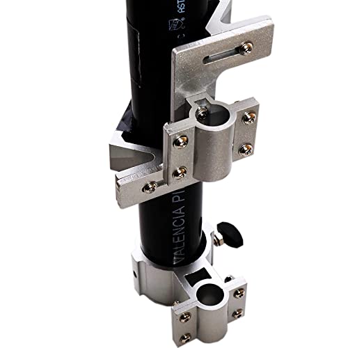 EEZ RV Products Telescopic Starlink RV Ladder Pole 10ft with RV Ladder Mounting Bracket Kit Adjustable Hold up to 2.5 inch Diameter Pole - Fits 1 inch Ladder Rails