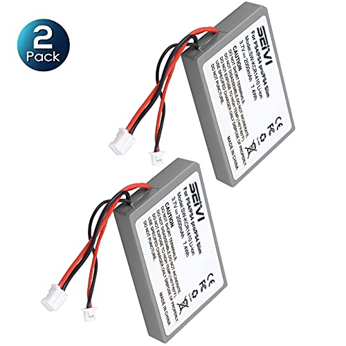 SEIVI [2 Pack 2000mAh LIP1522 Replacement Battery Compatible with Playstation 4 PS4 Dualshock 4 CUH-ZCT1E CUH-ZCT1H CUH-ZCT1U Wireless Controller (Big and Small Plug)