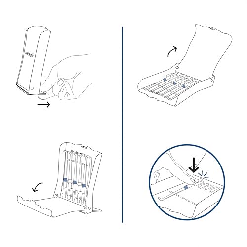 Waterpik Water Flosser 6 Count Replacement Tips With Case, Convenient, Hygienic and Sturdy for Easy Storage and Travel, Includes Precision, Orthodontic, Plaque Seeker Refill Heads Nozzles