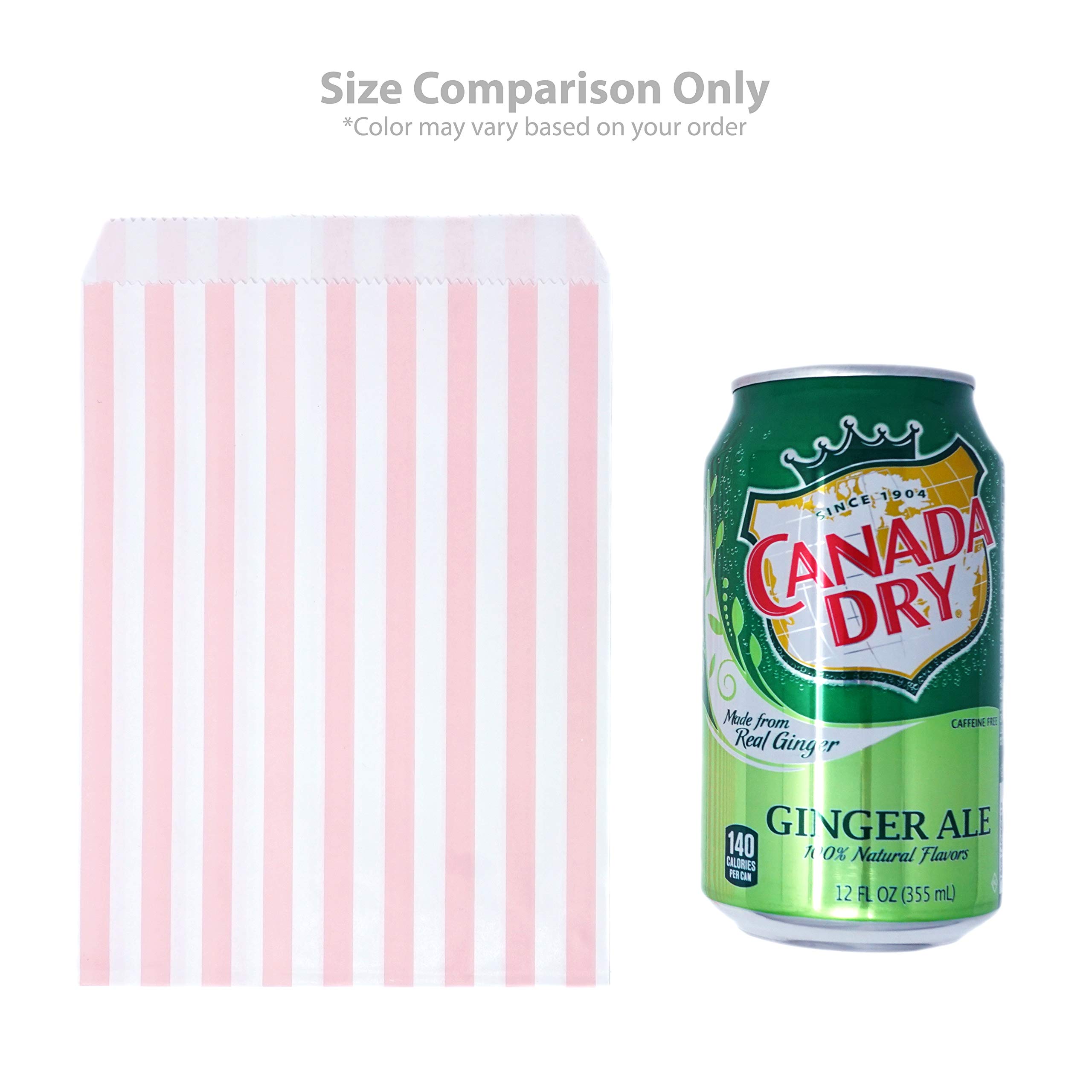Food Safe Biodegradable Paper Candy Favor & Treat Bags For All Parties - 48 Count Assorted, 7x5 Size - By Chloe Elizabeth (Rainbow Pastel Mix)
