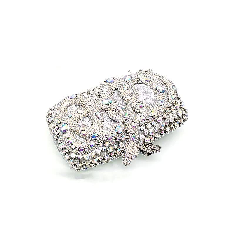 Bridal Wedding Party Purses Elegant Purses Women Evening Party Bag Crystal Clutches (Color : B, Size : One size)