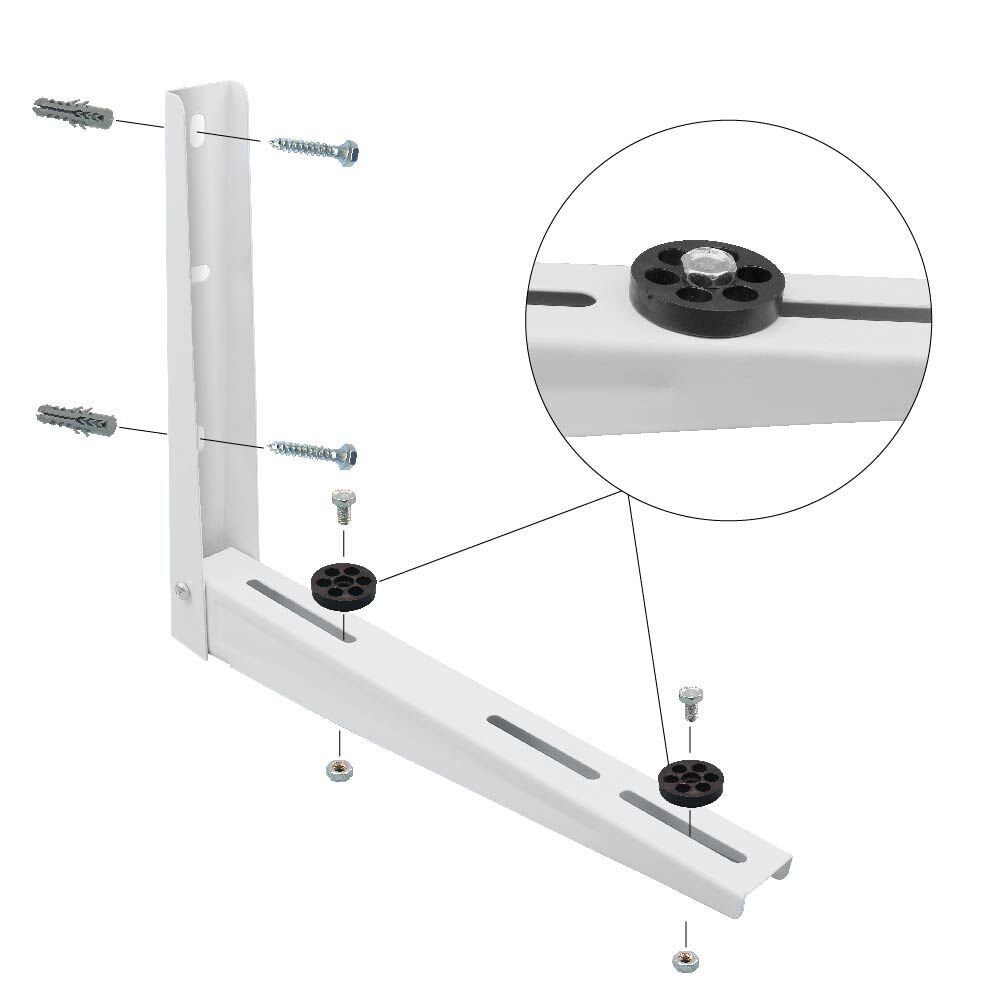 LBG Products Wall Mounting Bracket for Ductless Mini Split Air Conditioner Condensing Unit 1-2P, Support up to 265lbs (7000-12000 BTU)