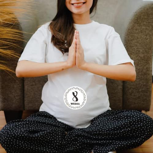 Hycodest Pregnancy Milestone Stickers Photo Record Baby Bump Dynamic Weekly Pregnancy Growth Sticker, Set of 15 Stickers
