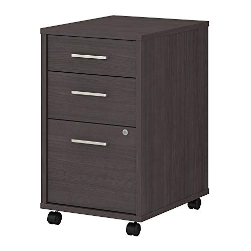 Bush Business Furniture Method 3 Drawer Mobile File Cabinet-Assembled, Storm Gray