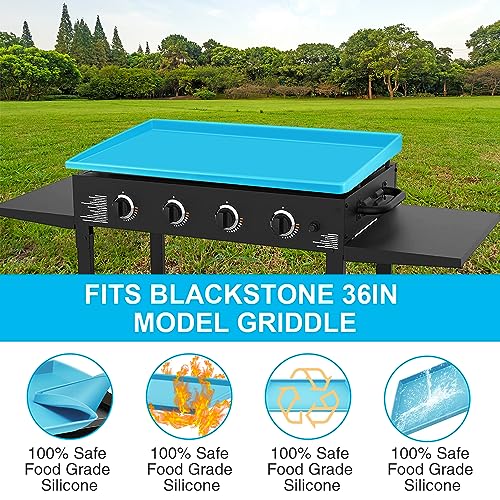 Eibodian Silicone Griddle Mat for 36" Blackstone, Upgraded Full-edge Blackstone Griddle Cover, Heavy Duty Food Grade Silicone Grill Mat Protects Grill Year-Round from Debris, Insects, and Rust