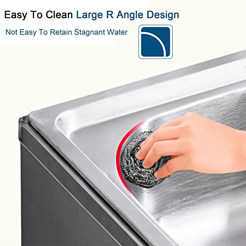 Kitchen Sinks,Outdoor Sink,With Cabinet Stainless Steel Sink,Commercial Restaurant Sink,For Business Restaurant, Cafe, Bar, Hotel, Garage, Laundry Room, Outdoor (Color : Set meal C, Size : 75X40CM)
